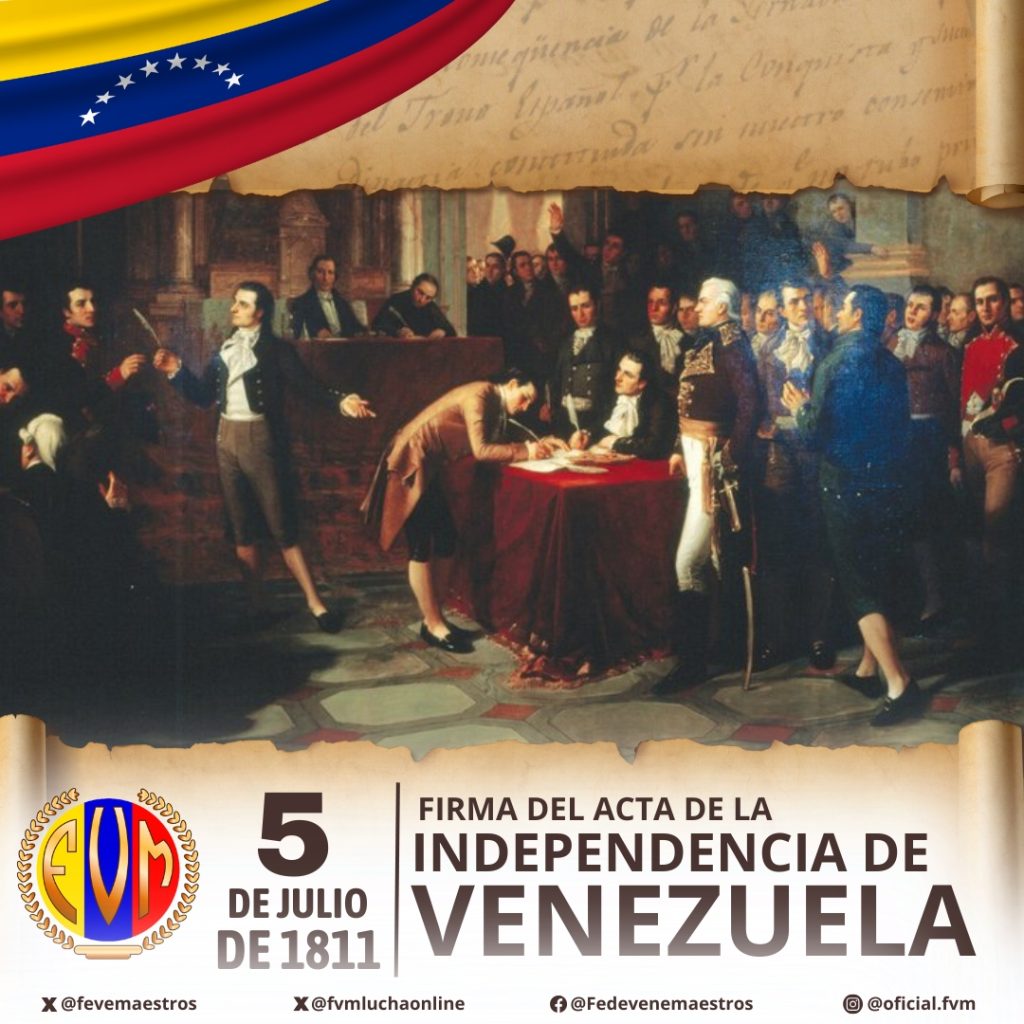 Efeméride: Firma de la Declaración de Independencia de Venezuela ...